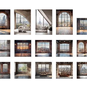 45 Urban Studio Loft Digital Backdrops, Perfect for Wedding, Birthday ...