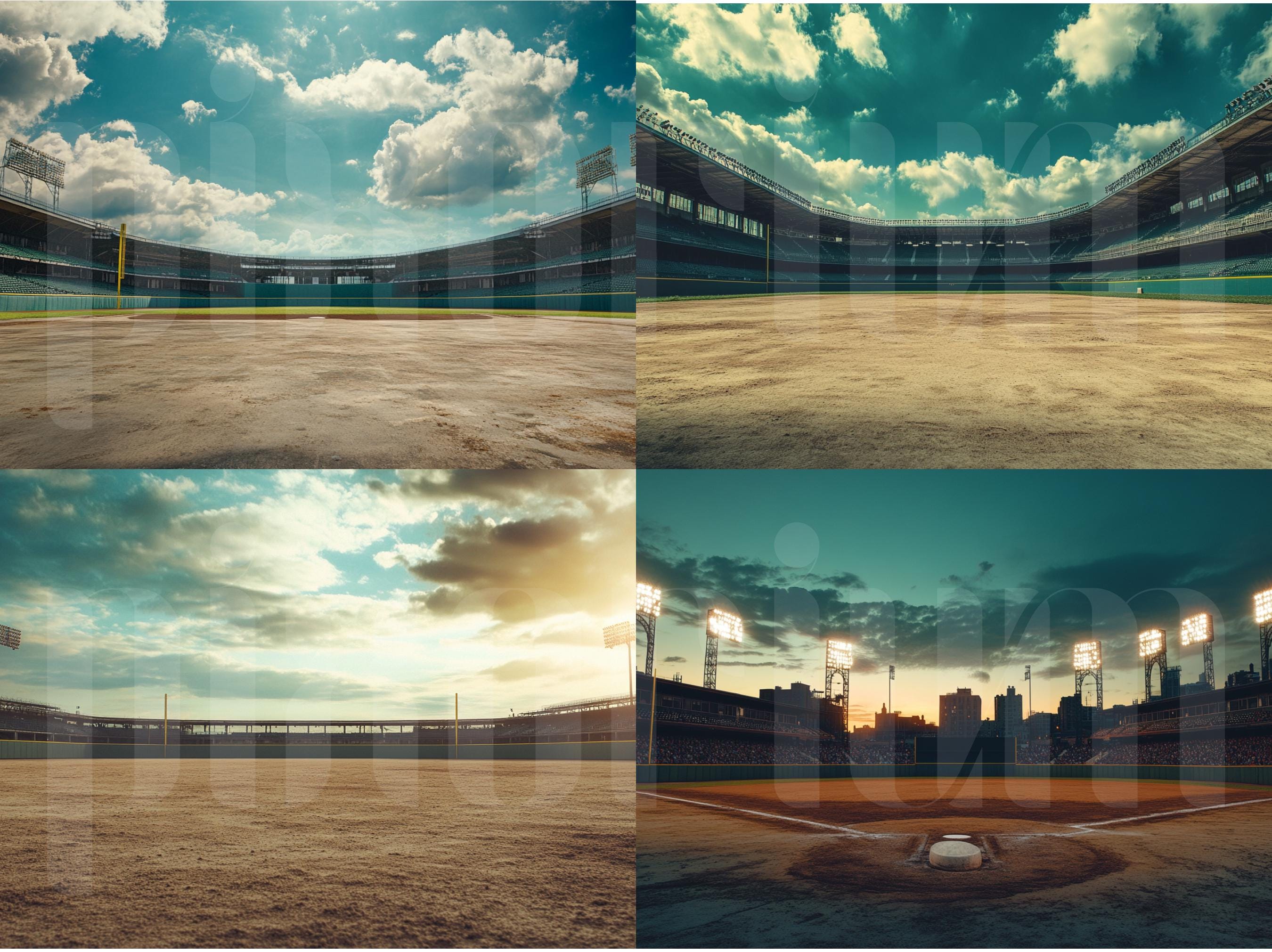 20 Baseball Field Digital Backdrops, Perfect for Sport, Birthday ...
