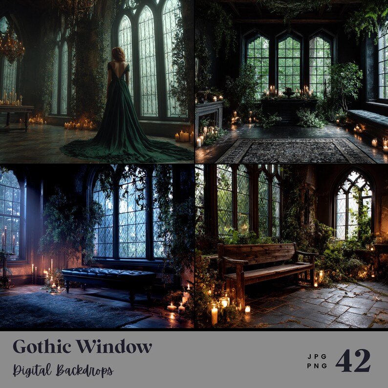 42 Gothic Window Backdrops, Perfect for Wedding, Birthday, Special Day ...