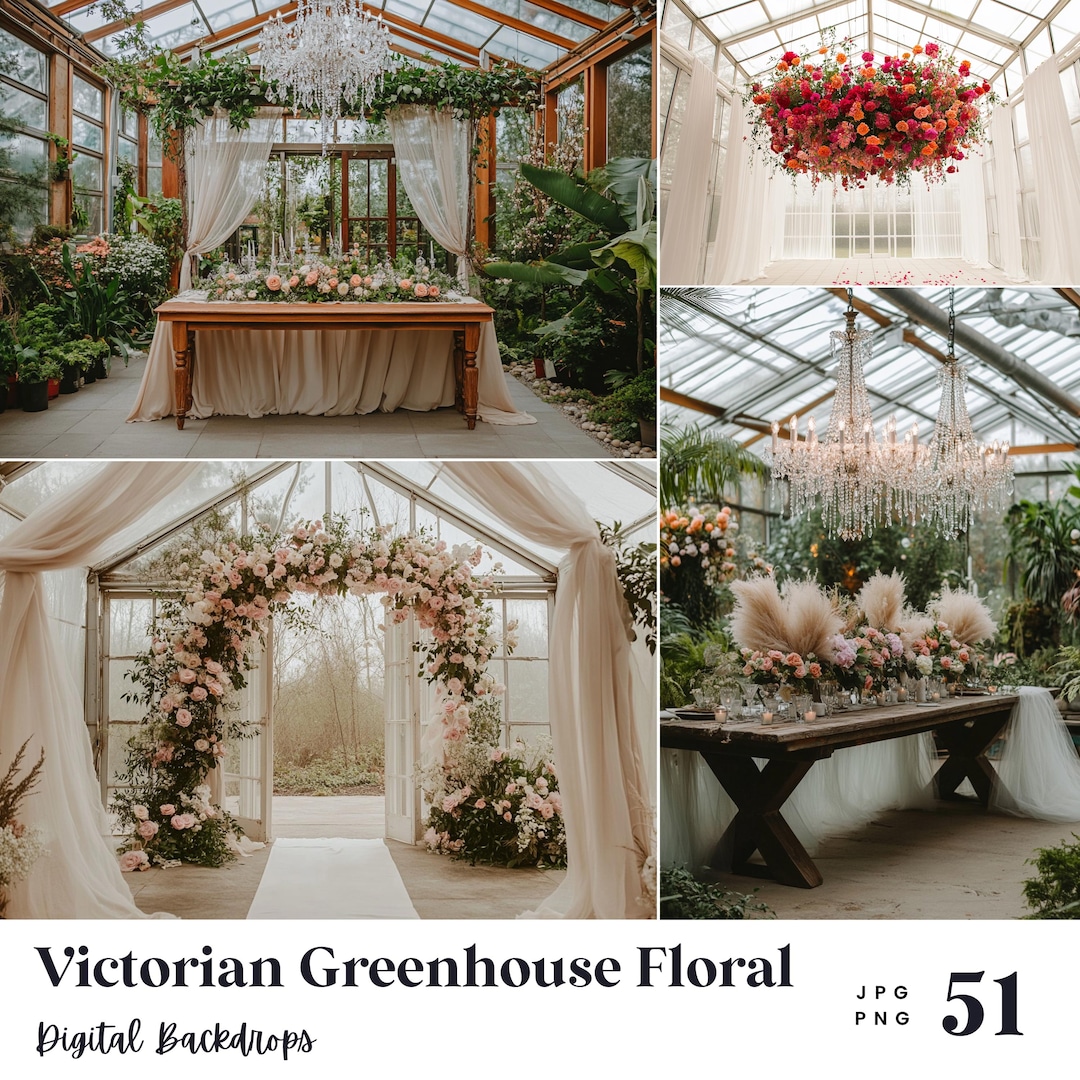 51 Victorian Greenhouse Floral Backdrops, Perfect for Wedding Birthday ...