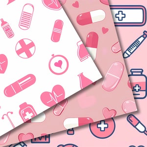 28 Nurse Seamless Digital Paper, Perfect for Textures Backgrounds ...