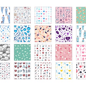 28 Nurse Seamless Digital Paper, Perfect for Textures Backgrounds ...