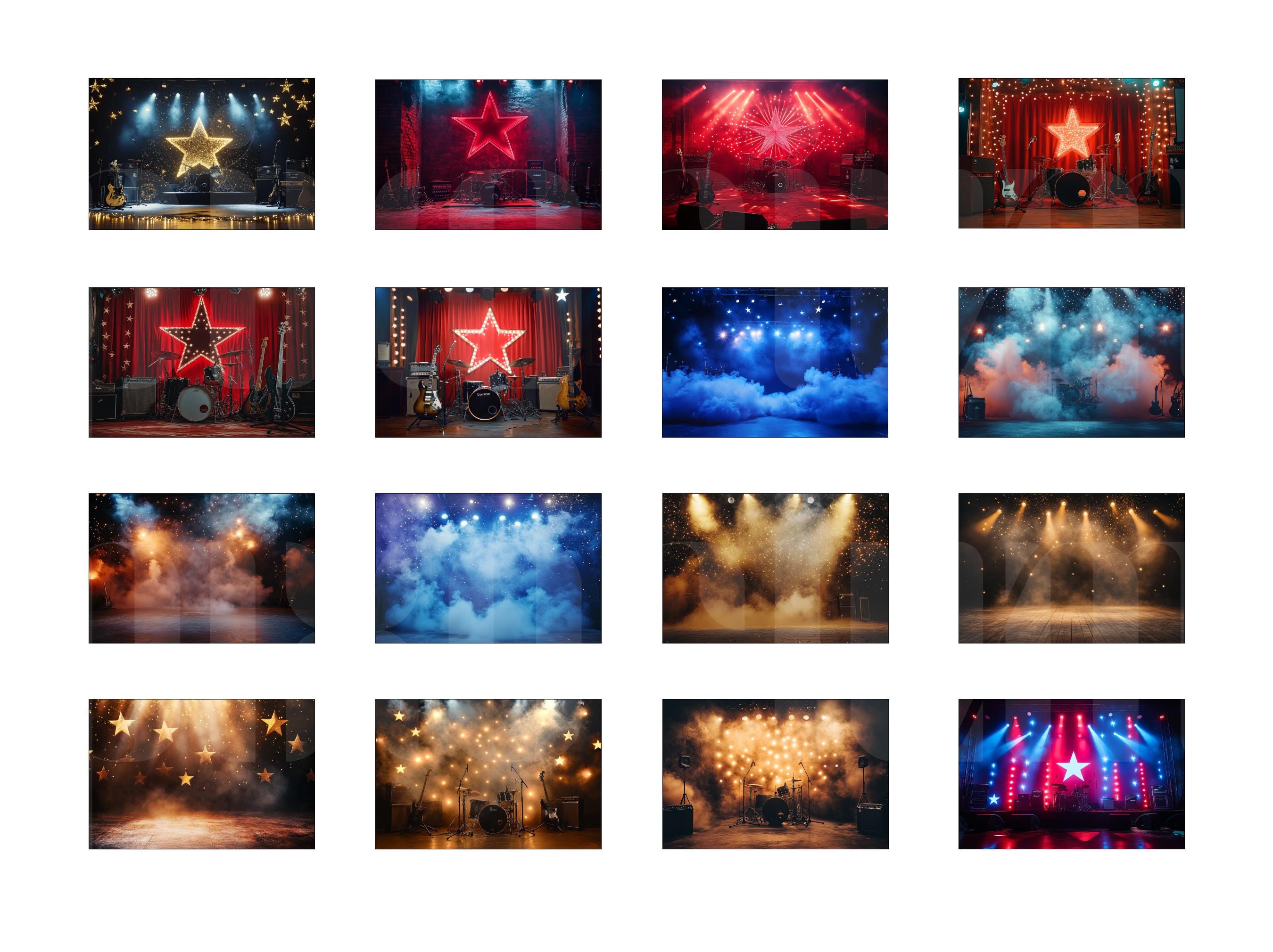 55 Rockstar Digital Backdrops, Perfect for Rockstar, Birthday, Special ...