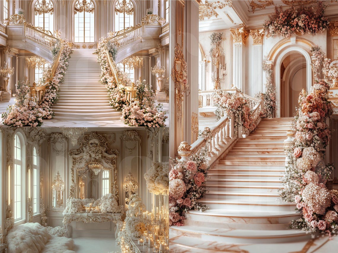 33 Baroque Digital Backdrops, Perfect for Wedding, Birthday, Special ...