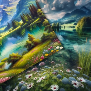 56 Nature Landscape Background Digital Paper, Perfect for Textures ...