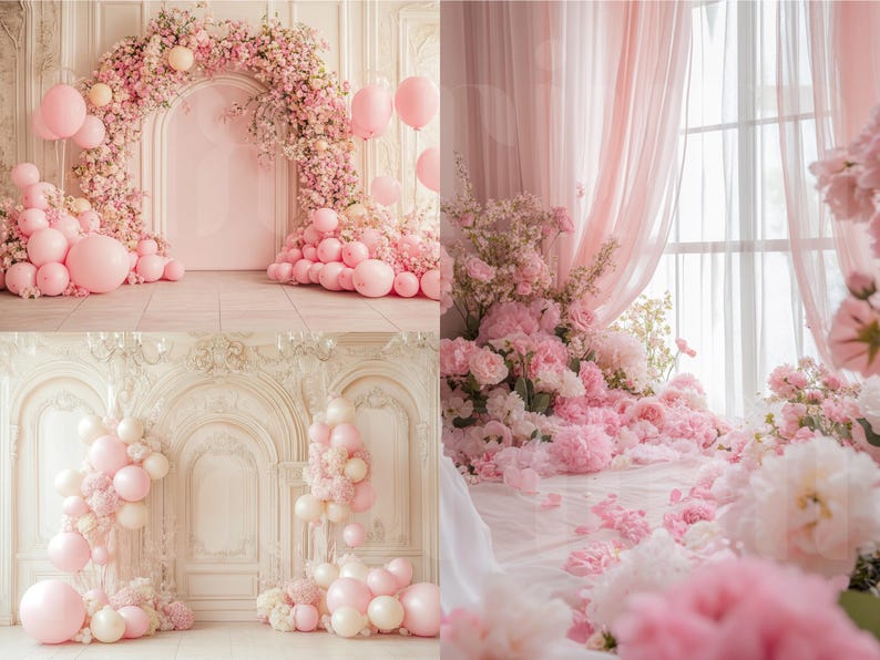 55 Pink Maternity Bundle Digital Backdrops, Perfect for Wedding ...