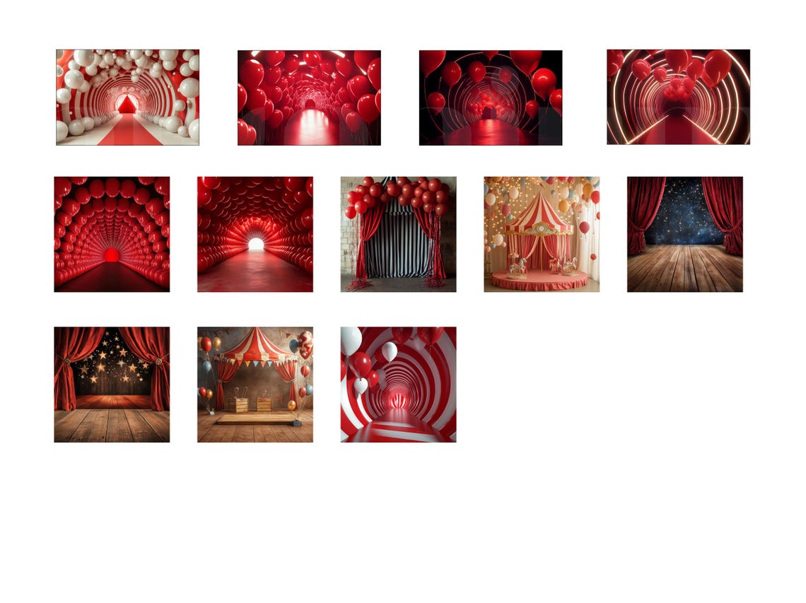 44 Circus Digital Backdrops, Perfect for Wedding, Birthday, Special Day ...