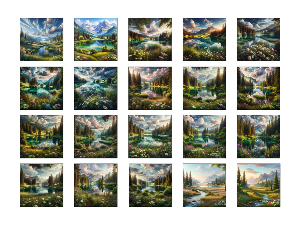 56 Nature Landscape Background Digital Paper, Perfect for Textures ...