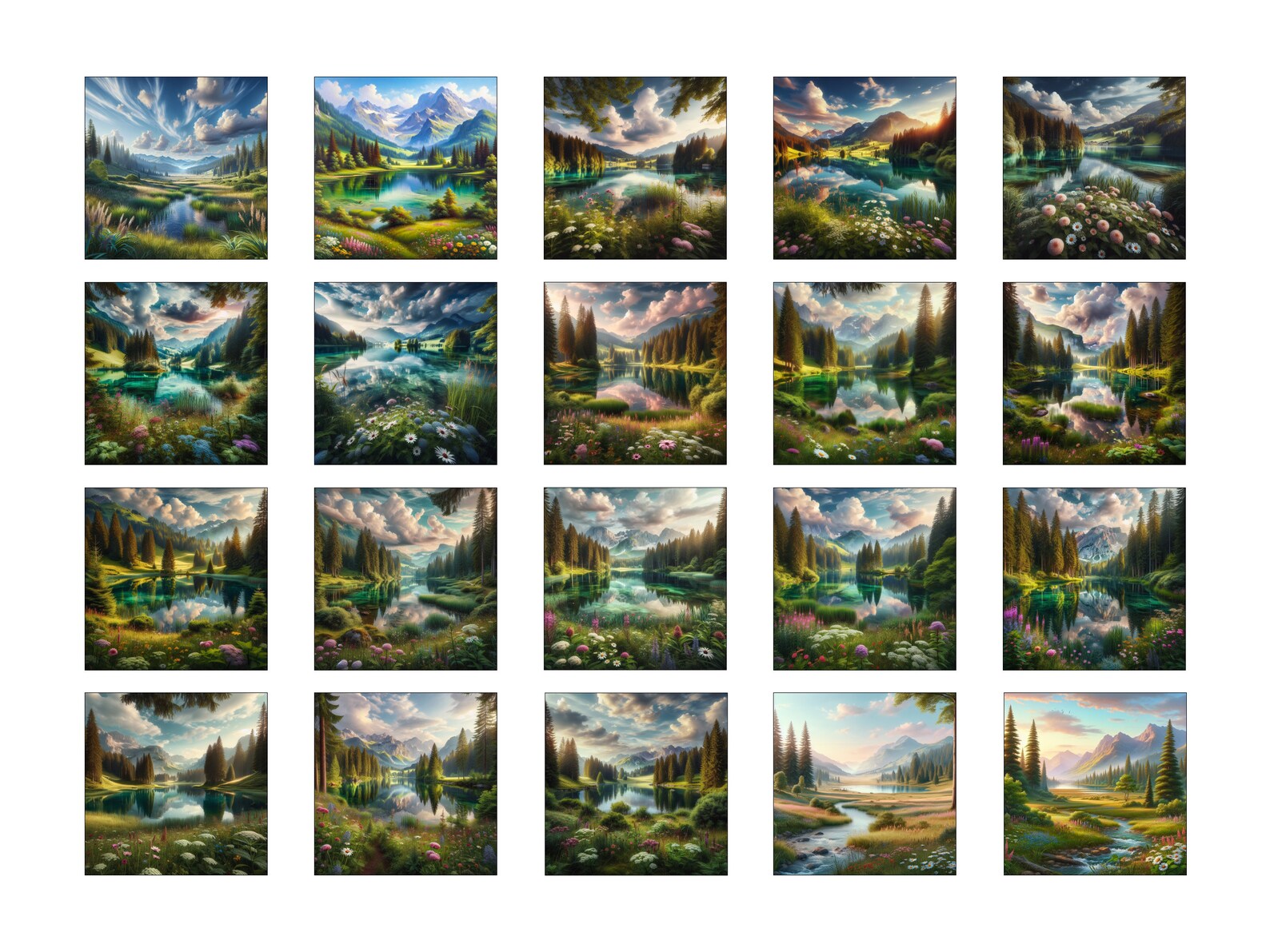 56 Nature Landscape Background Digital Paper, Perfect for Textures ...