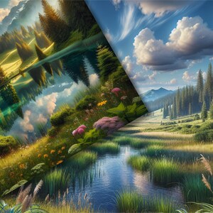56 Nature Landscape Background Digital Paper, Perfect for Textures ...