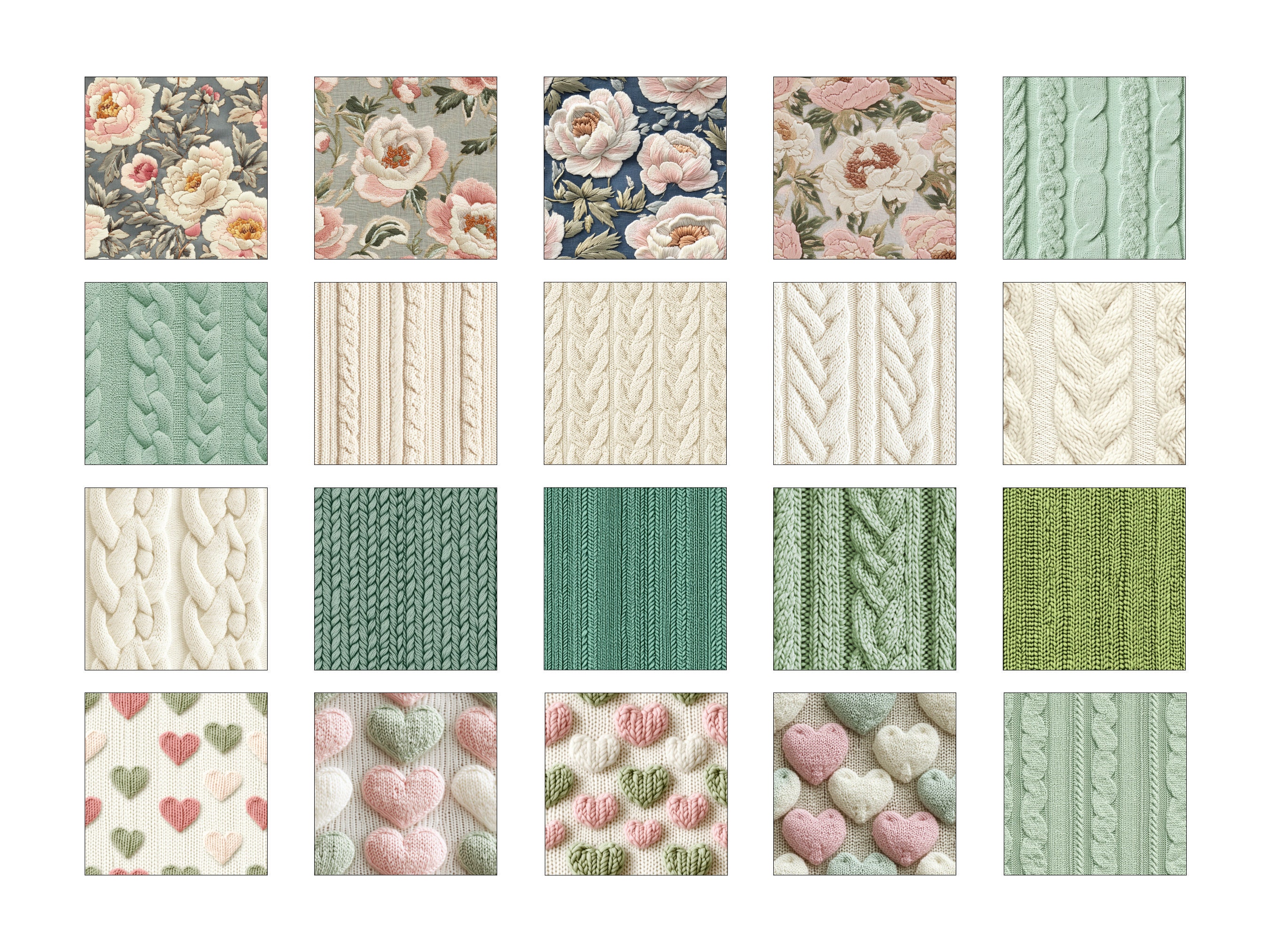 52 Pastel Knit Texture Seamless Digital Paper, Perfect for Textures ...