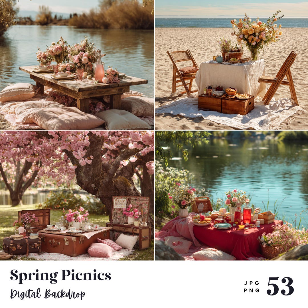 53 Spring Picnics Backdrops, Perfect for Wedding, Birthday, Special Day ...