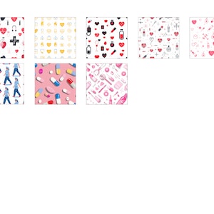 28 Nurse Seamless Digital Paper, Perfect for Textures Backgrounds ...
