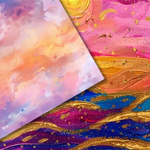 60 Colorful Abstract, Beautiful Digital Paper, Perfect for Textures ...