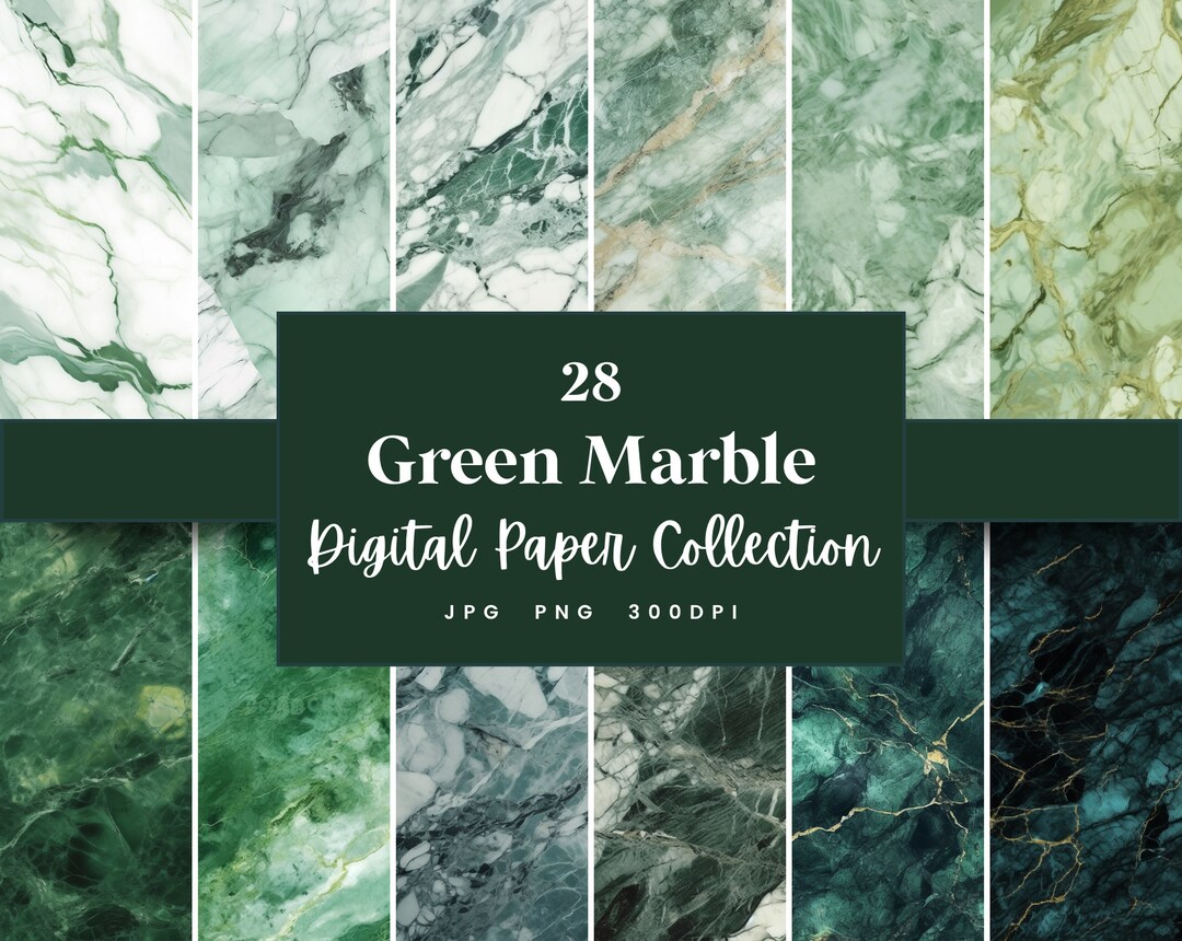 28 Green Marble Digital Paper, Green Marble Textures Backgrounds ...