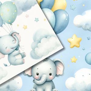 56 Baby Boy Background Digital Paper, Perfect for Textures Backgrounds ...