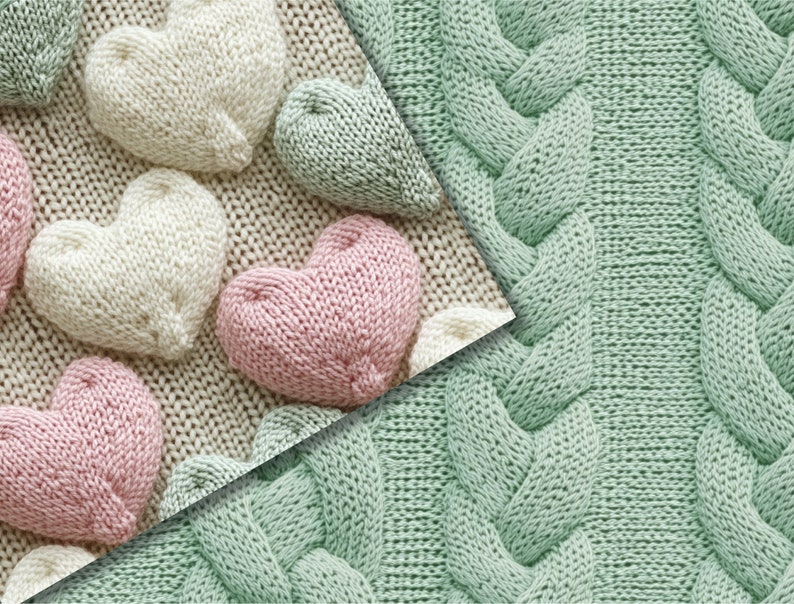 52 Pastel Knit Texture Seamless Digital Paper, Perfect for Textures ...