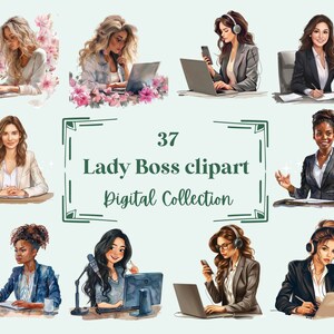 37 Lady Boss Clipart Illustrations, Perfect for Scrapbook, Journal ...