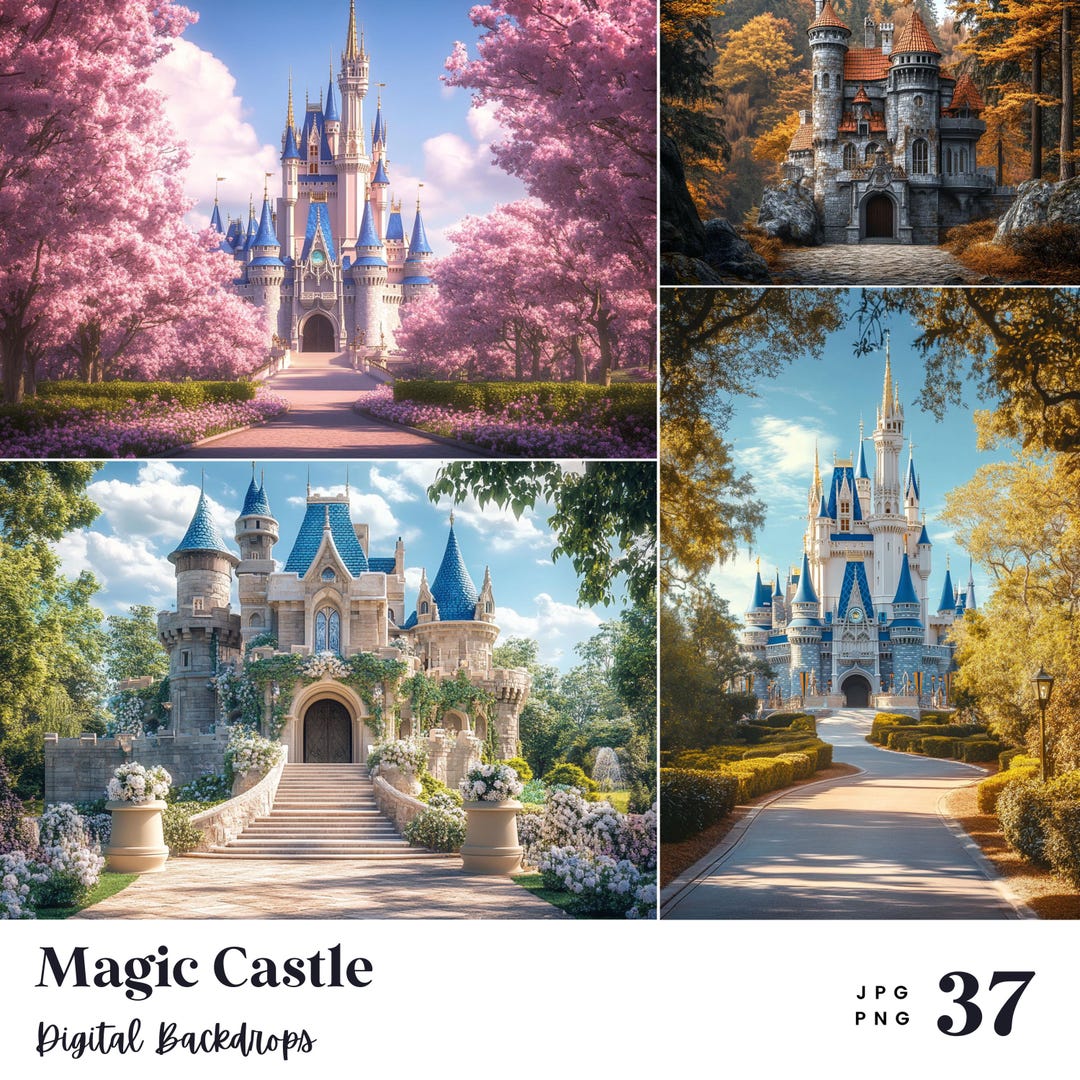 37 Magic Castle Digital Backdrops, Perfect for Wedding, Birthday ...