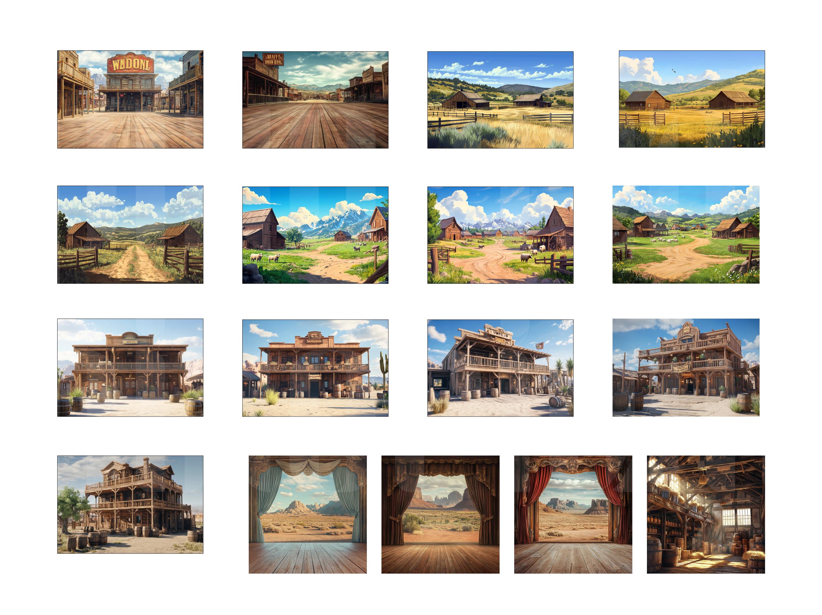 59 Western Cowboy Digital Backdrops, Perfect for Wedding, Birthday ...