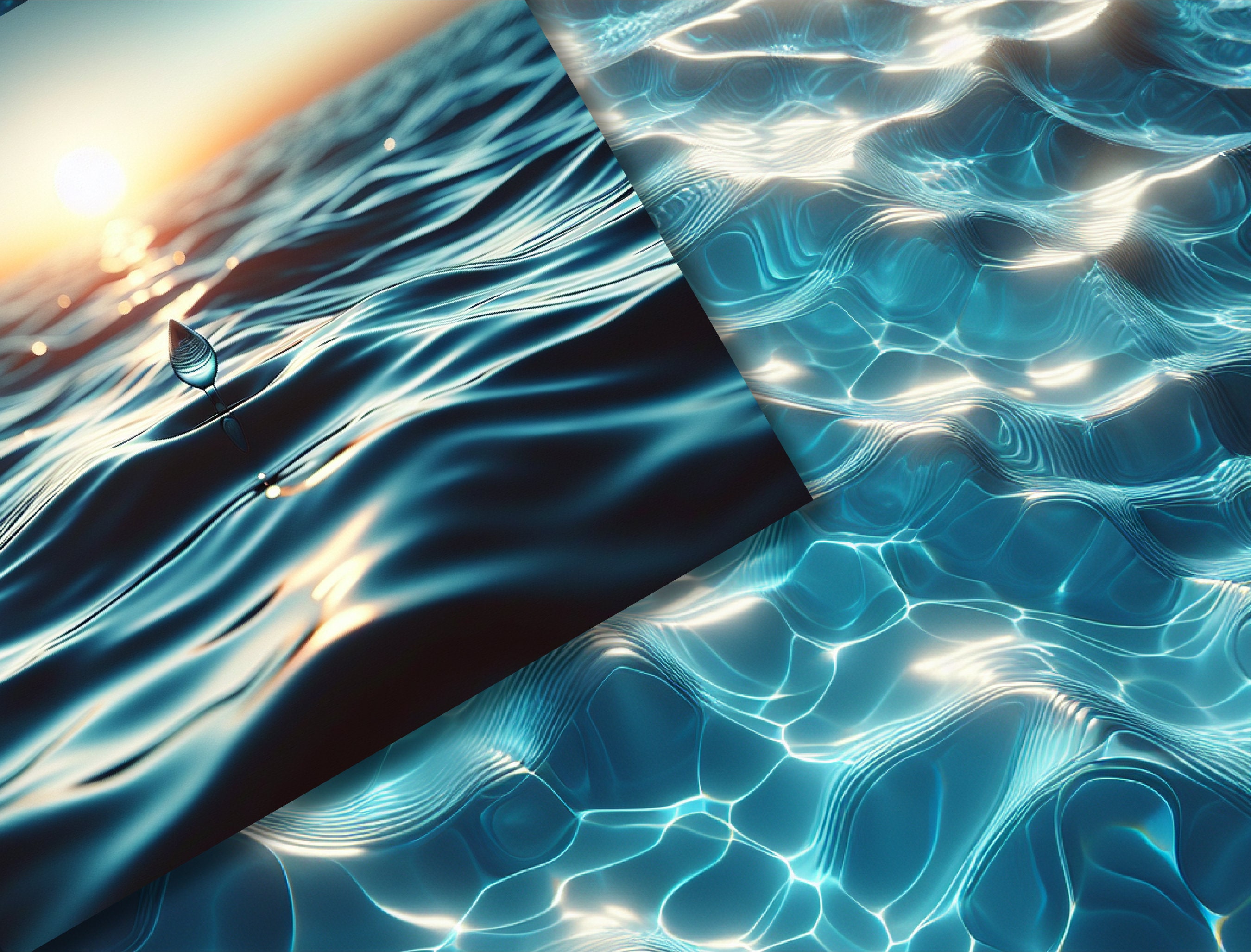 37 Water Light Background Digital Paper, Perfect for Textures ...