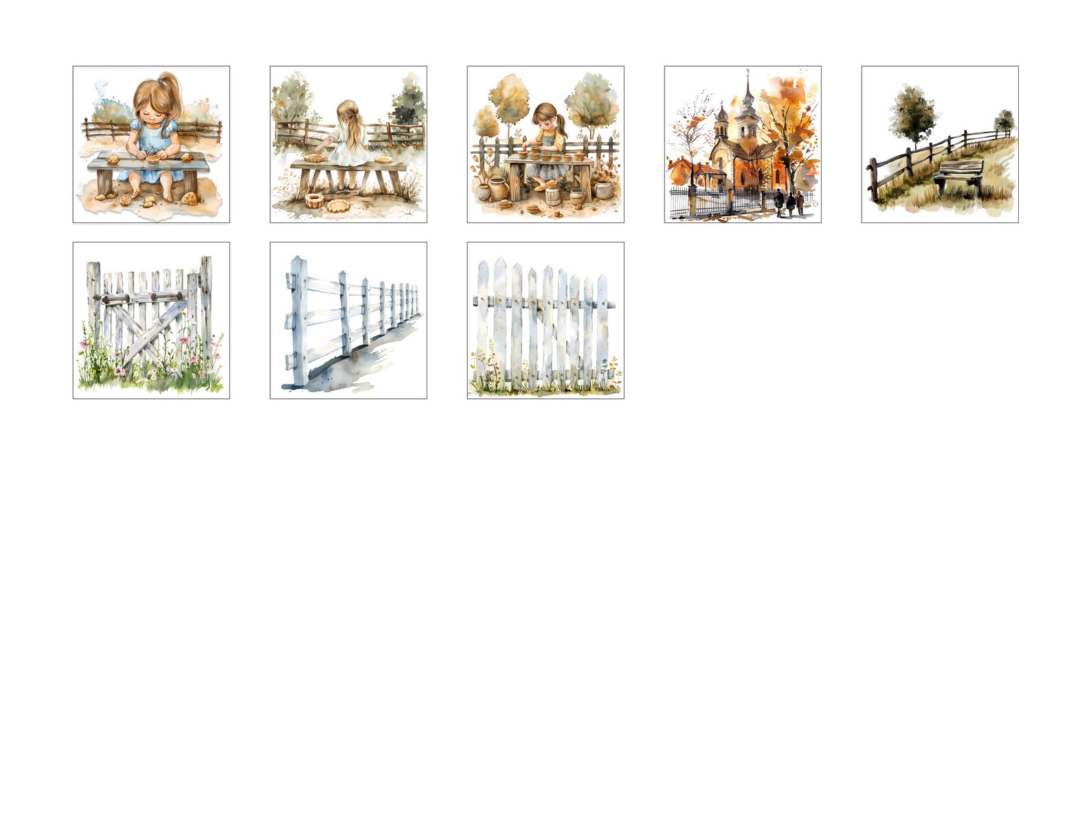 28 Fences Clipart Illustrations, Perfect for Scrapbook, Journal ...