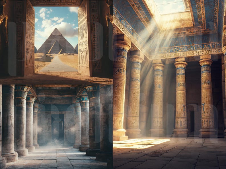 53 Ancient Egypt Digital Backdrops, Perfect for Wedding, Birthday ...
