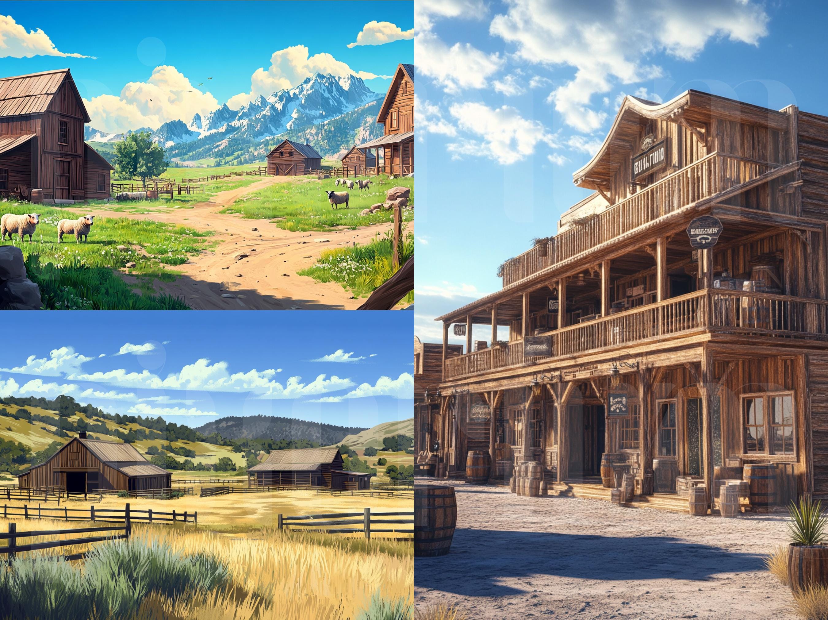 59 Western Cowboy Digital Backdrops, Perfect for Wedding, Birthday ...