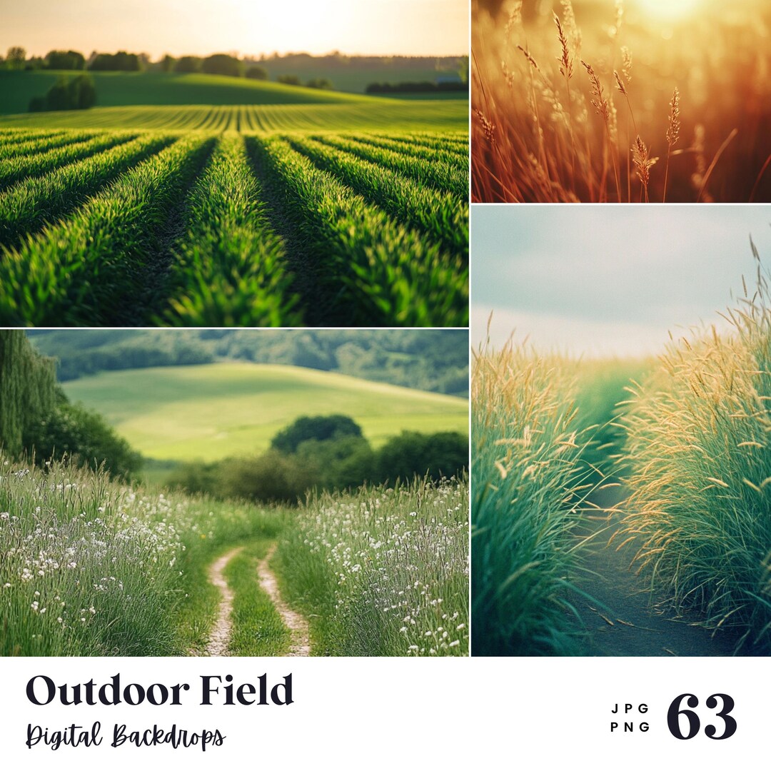 63 Outdoor Field Digital Backdrops, Perfect for Wedding, Birthday ...