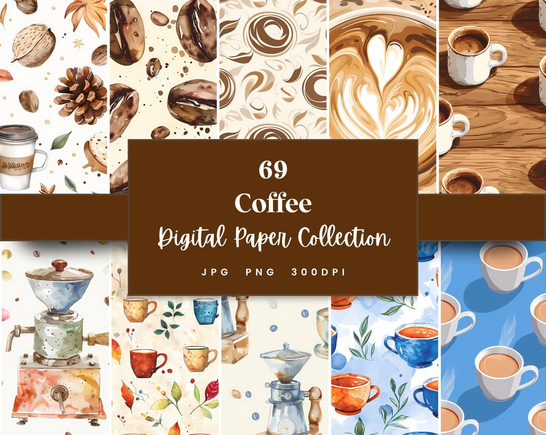 69 Coffee Seamless Digital Paper, Perfect for Textures Backgrounds ...