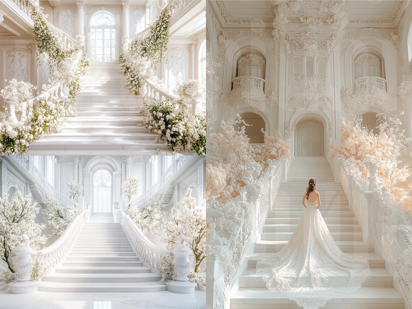 41 White Marble Room Digital Backdrops, Perfect for Wedding, Birthday ...