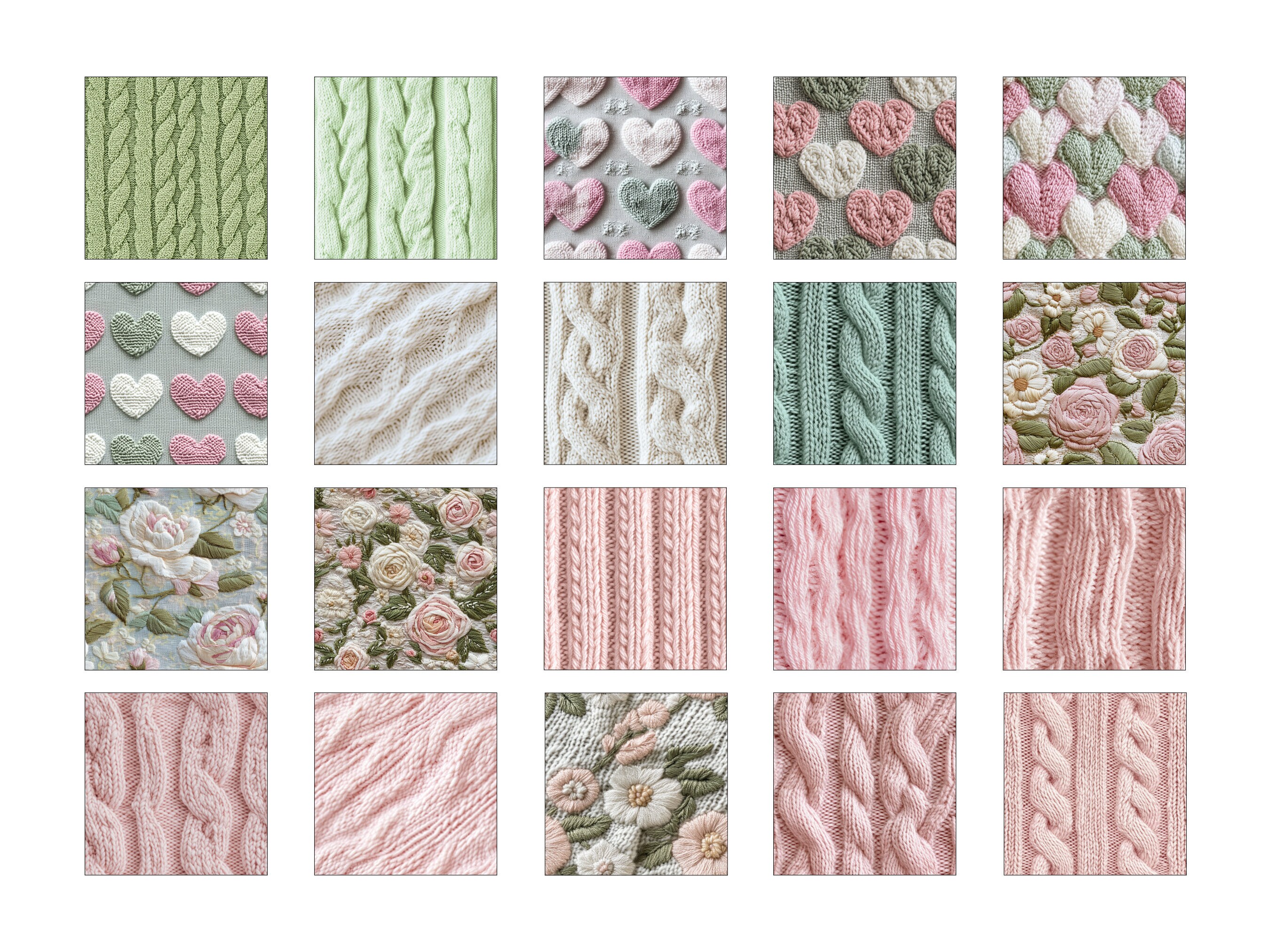 52 Pastel Knit Texture Seamless Digital Paper, Perfect for Textures ...