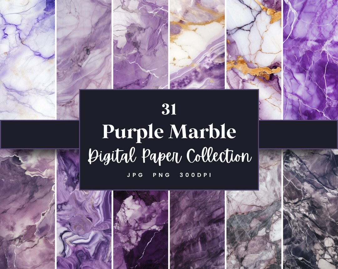 31 Purple Marble Digital Paper, Purple Marble Textures Backgrounds ...