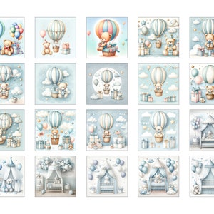56 Baby Boy Background Digital Paper, Perfect for Textures Backgrounds ...