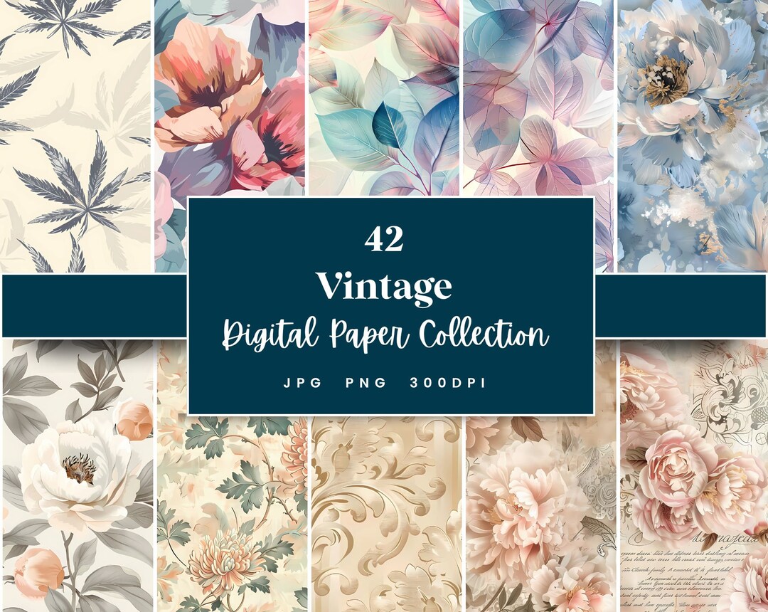 42 Vintage Seamless Digital Paper, Perfect for Textures Backgrounds ...