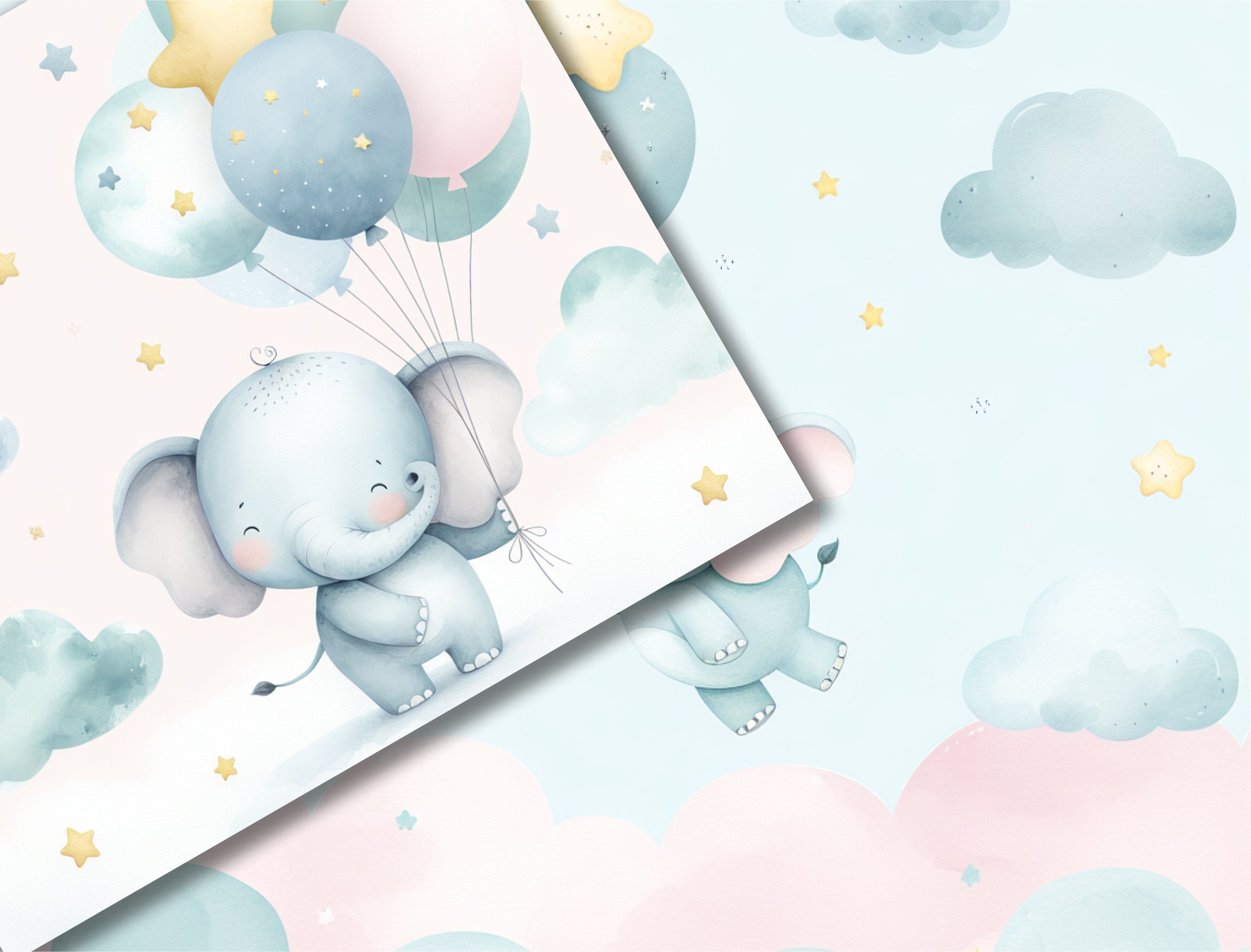 56 Baby Boy Background Digital Paper, Perfect for Textures Backgrounds ...