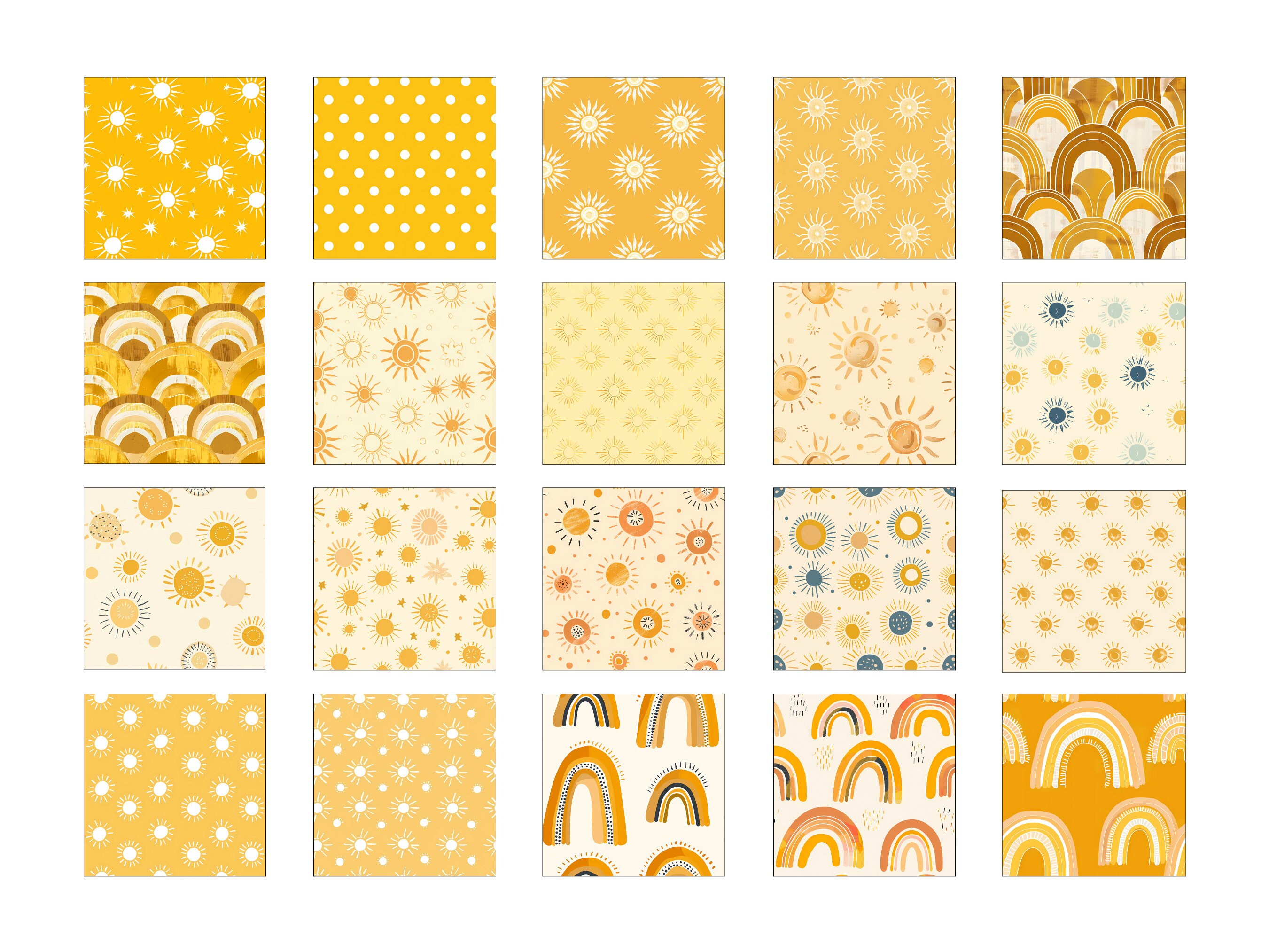 42 Sunshine, Seamless Digital Paper, Perfect for Textures Backgrounds ...