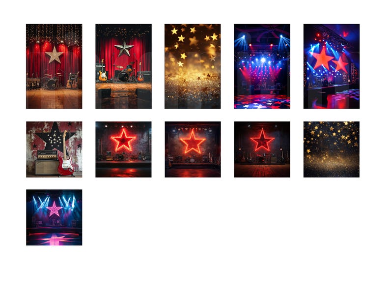 55 Rockstar Digital Backdrops, Perfect for Rockstar, Birthday, Special ...