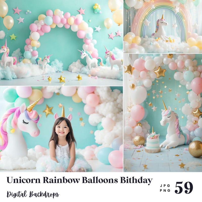 Unicorn Backdrop - Etsy