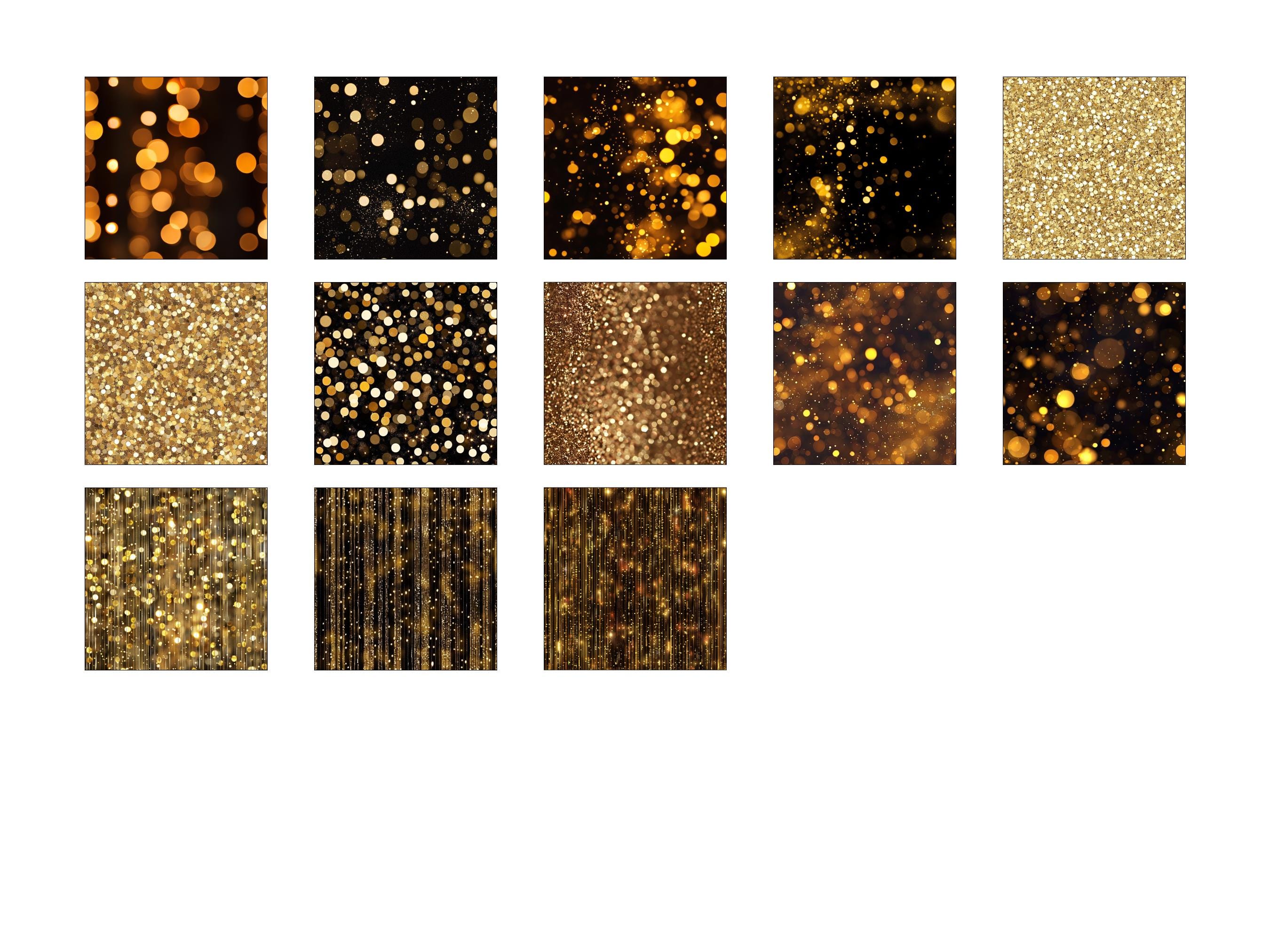 33 Gold Glitter Digital Paper, Perfect for Textures Backgrounds ...