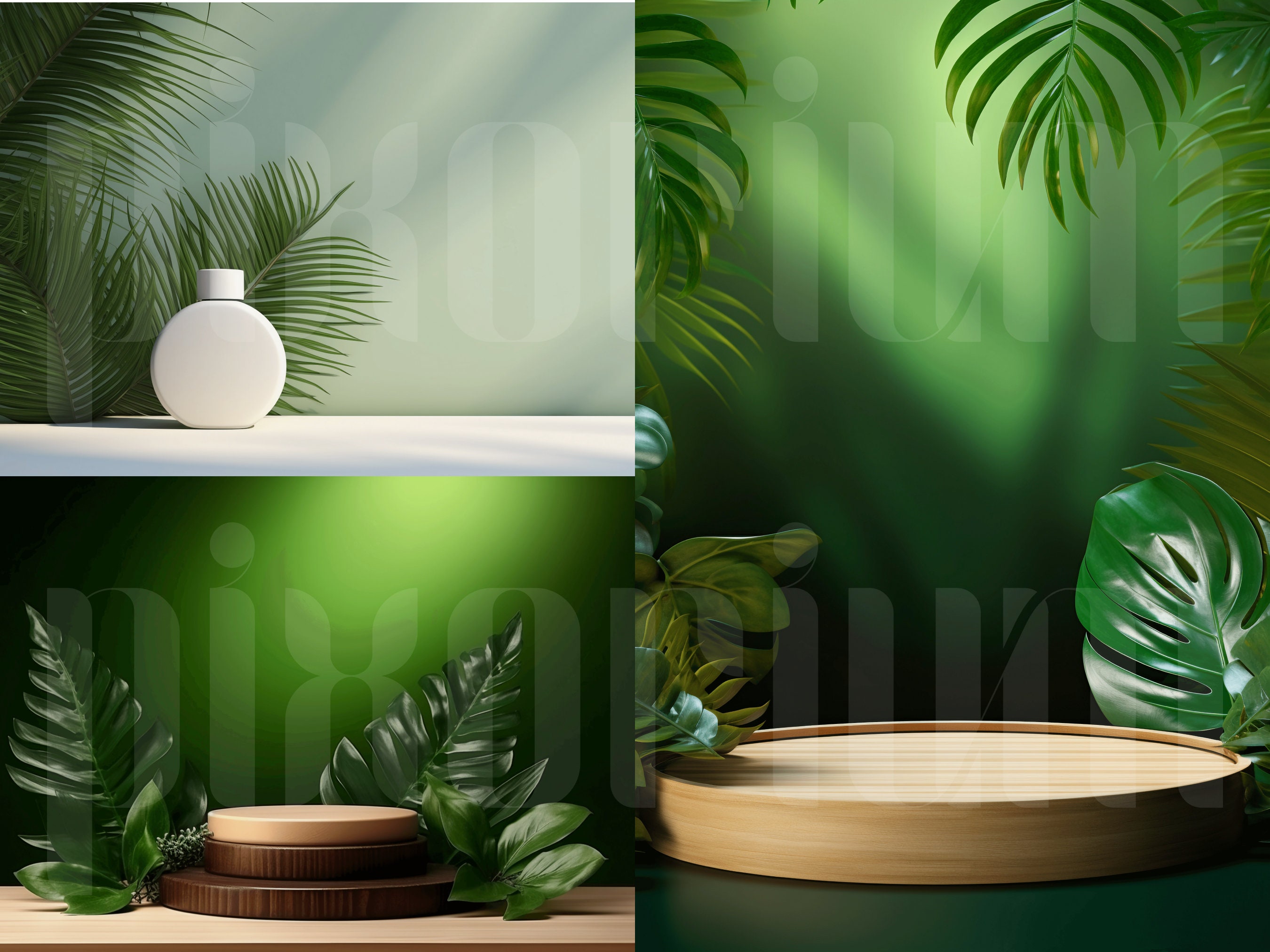 20 Green Product Presentation Digital Backdrops, Perfect for Marketing ...