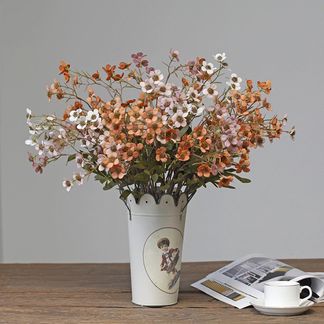 Artificial Wax Flower Fall Floral Decor Accent for Autumnal Blossoms ...