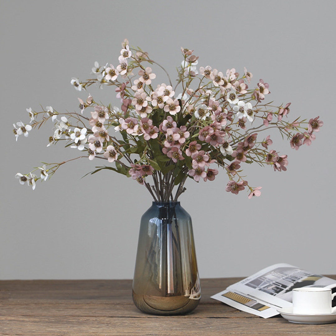 Artificial Wax Flower 15 Head - Minimalist Fake Flowers for Event ...
