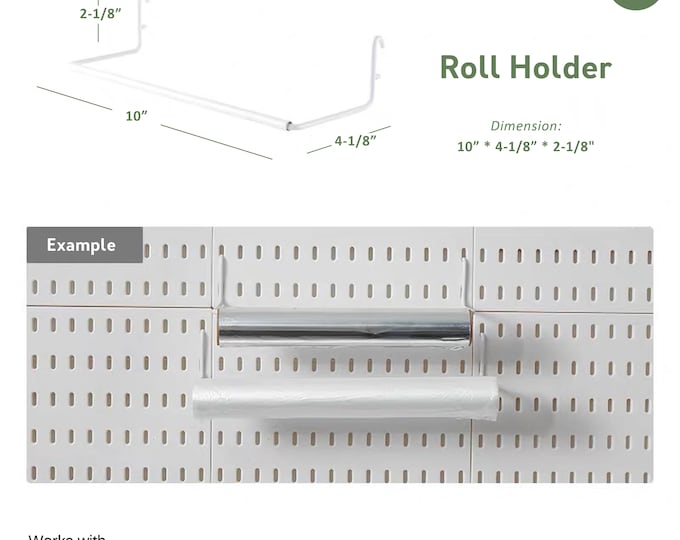 Gift Wrap Hooks, Vinyl Roll Storage, Paper Rolls, SKADIS or 1/4 ...