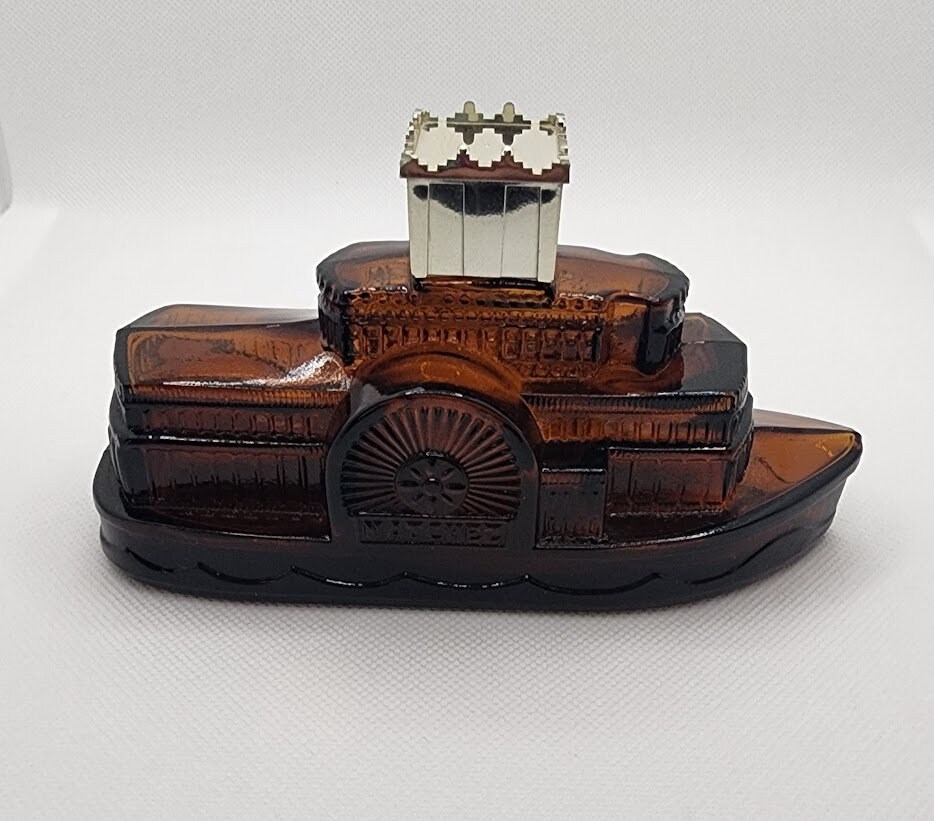 Avon Steamboat After Shave Glass Bottle Sculpted - Etsy