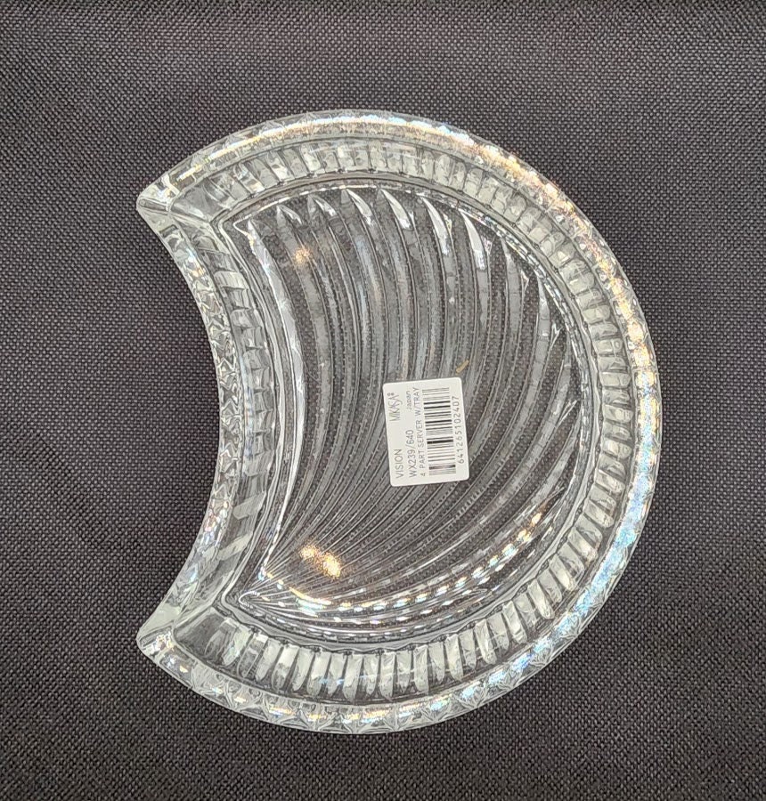 Mikasa Heavy Shell Design Crystal Vision Relish/dip Tray 4 Part Server ...
