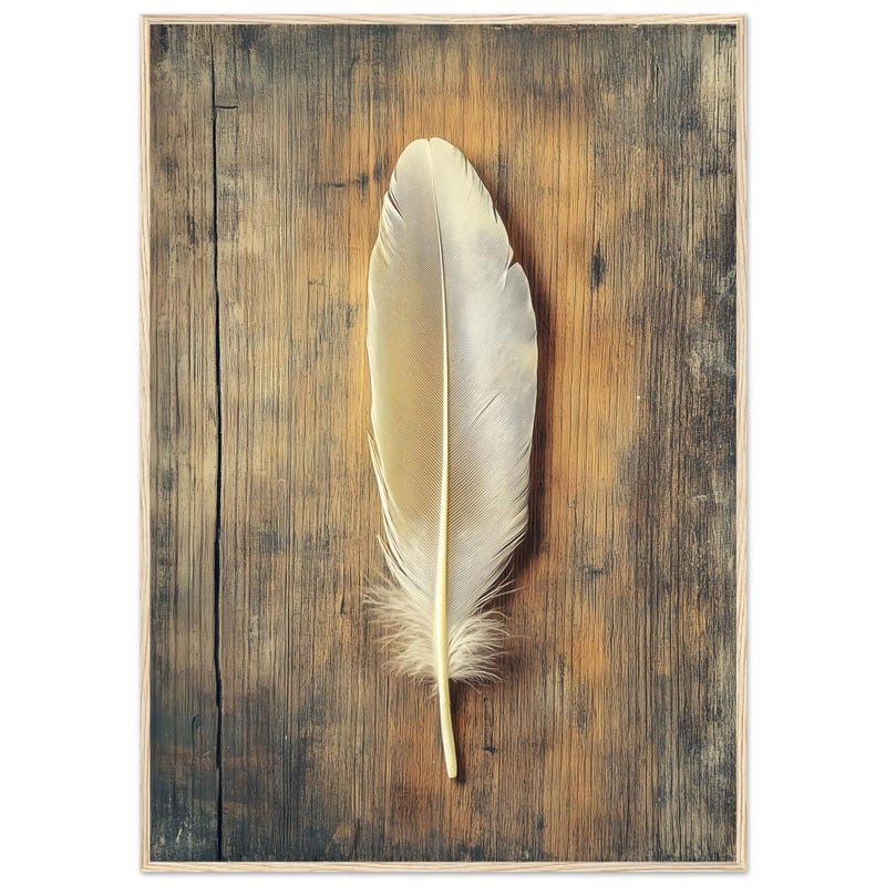 Wooden Feather Framed - Etsy UK