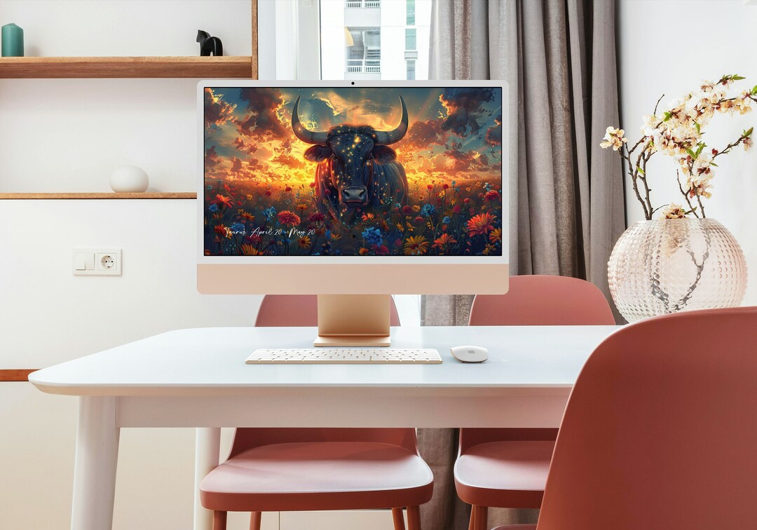 Astrology Taurus Sign Digital Wallpaper, Computer, Ipad, Phone Digital ...