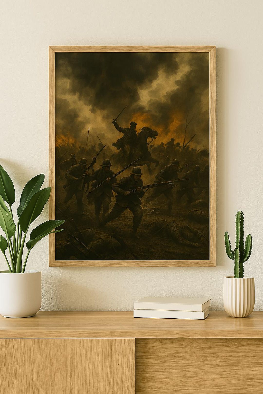 Epic Battlefield Wall Art – Digital War Poster, Military Painting ...