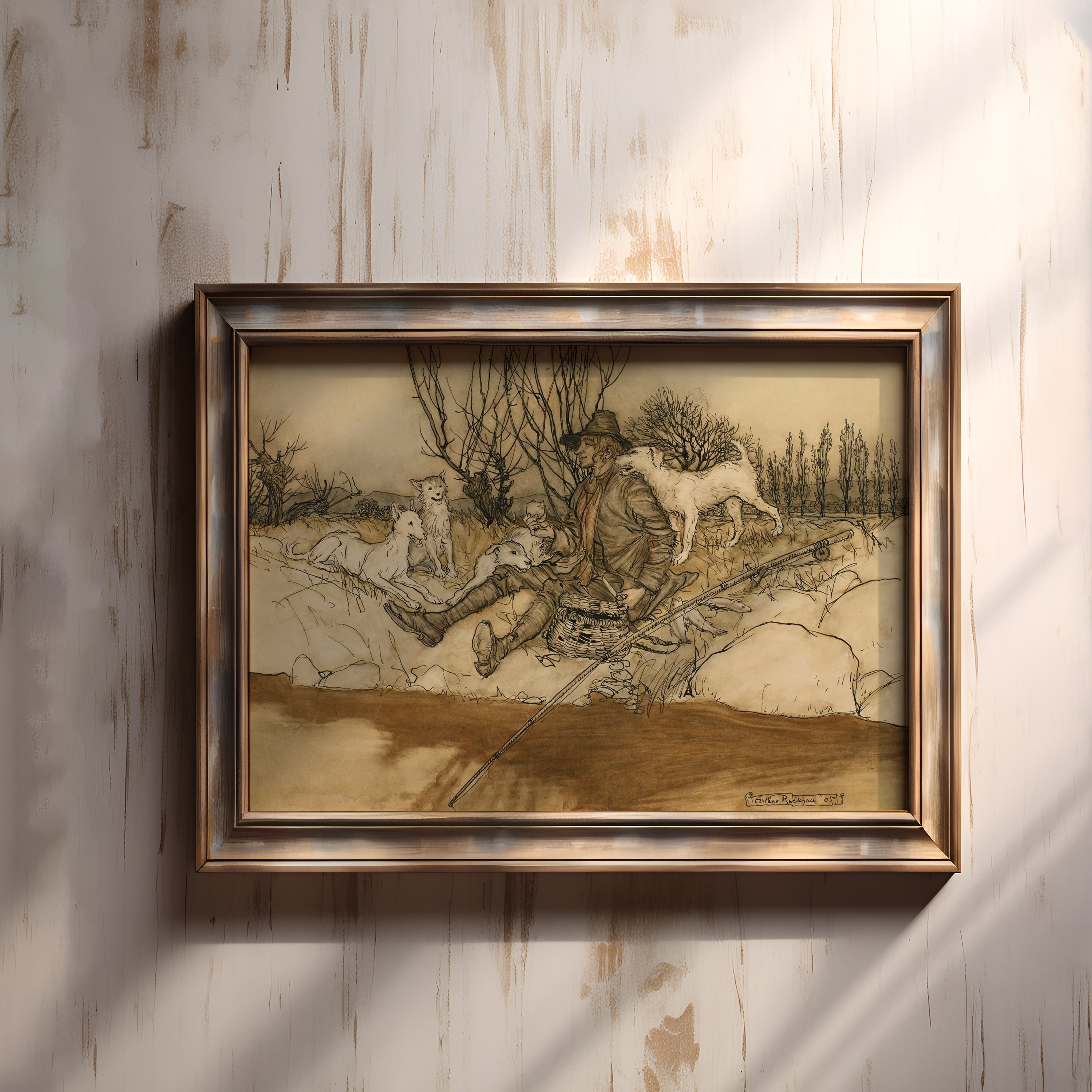 Rip Van Winkle - Arthur Rackham , Original Antique Painting , Vintage ...